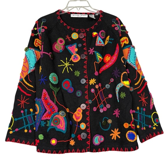 Michael Simon | Sweaters | Michael Simon 9s Rare Vintage Abstrach ...
